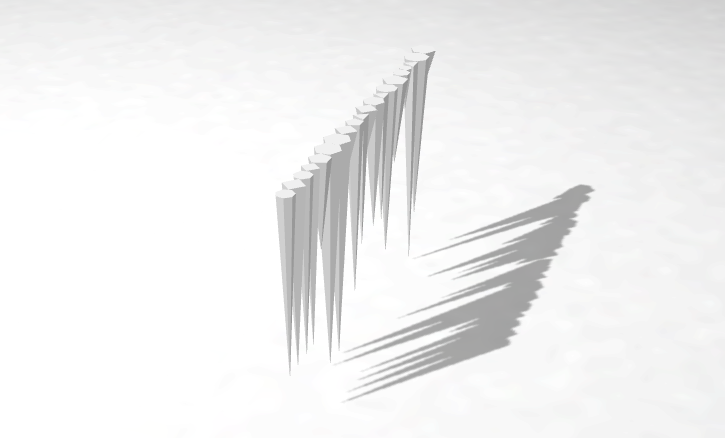 Codeblock design Position block: icicles - Tinkercad