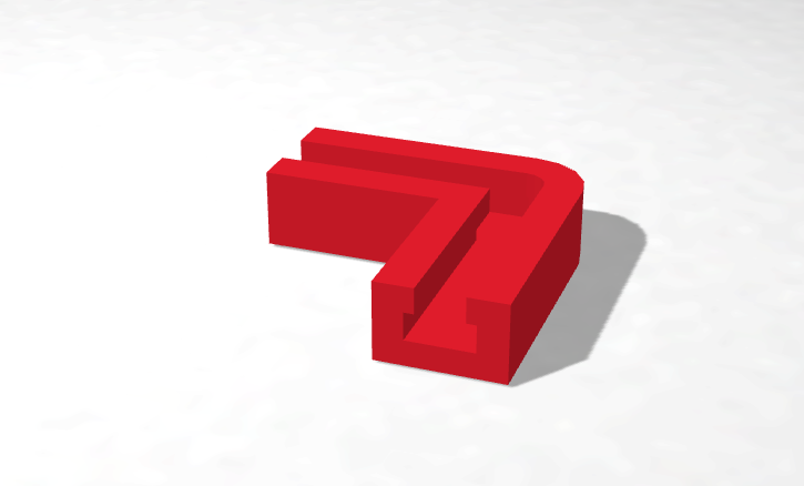 Codeblock design T-Wall Clip - Tinkercad