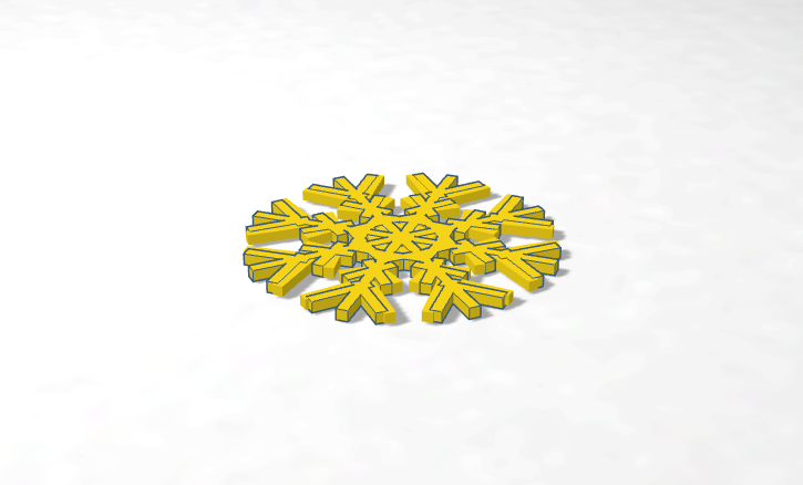 Codeblock design Snowflake generator - Tinkercad