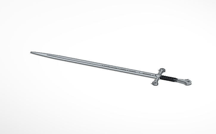 3D design Anduril Lord of the rings - Tinkercad