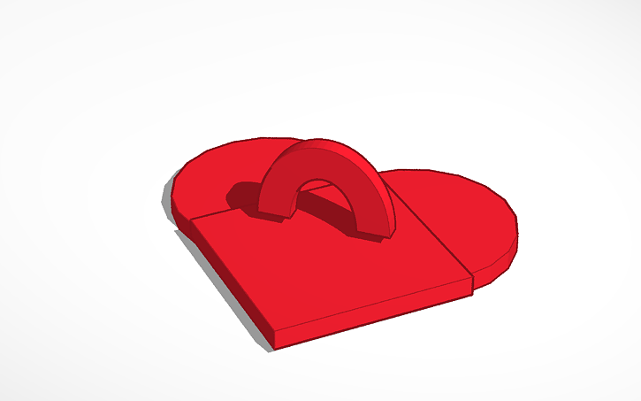 3D design Heart Button - Tinkercad