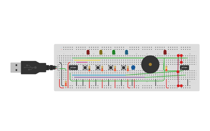 Circuit design music player - Tinkercad