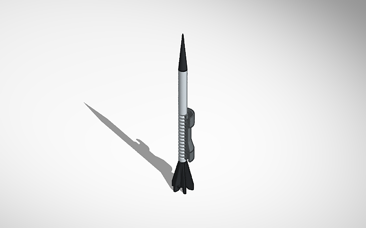 3D design APFSDS 8 Cross section - Tinkercad