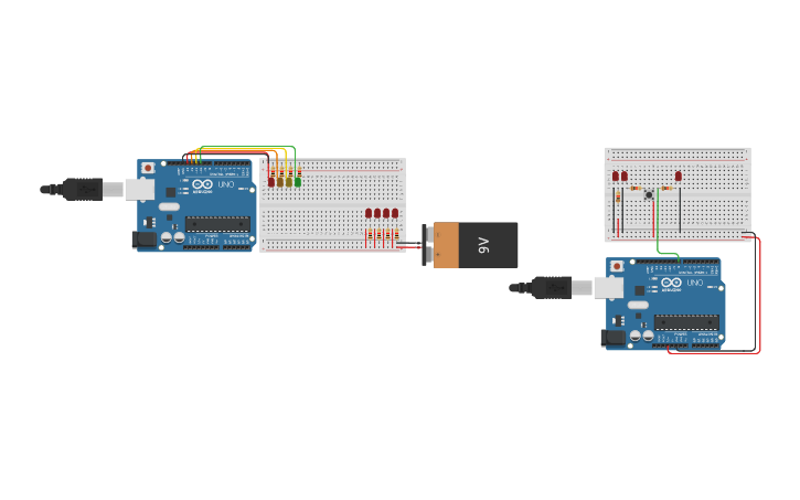 Circuit design LED Arduino - Tinkercad