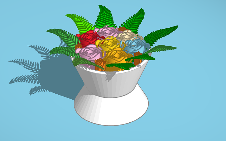 3D design Rose bunches - Tinkercad