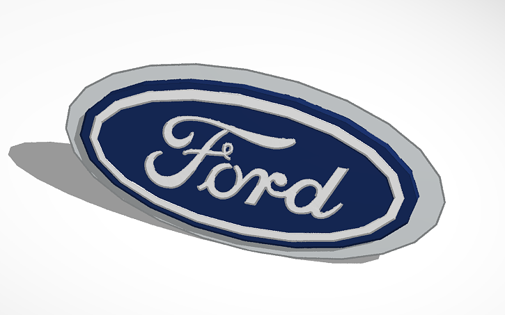 3D design Ford Emblem - Tinkercad