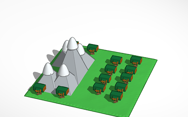3D design montanhas - Tinkercad