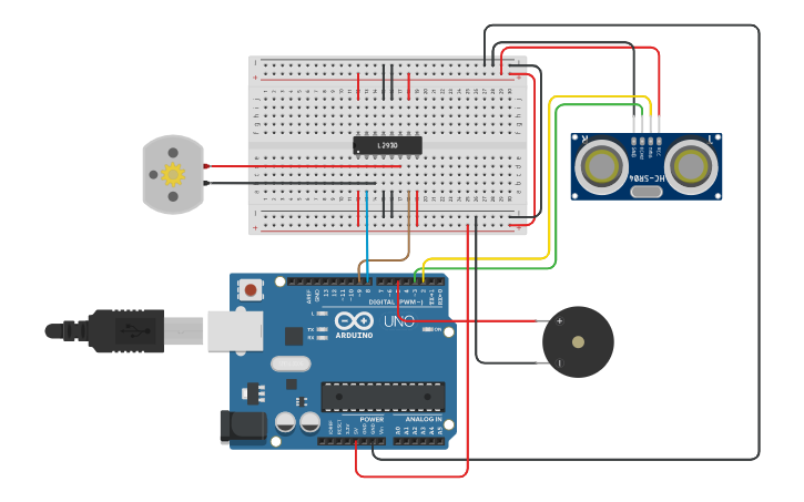Circuit design Water Level Indicator - Tinkercad