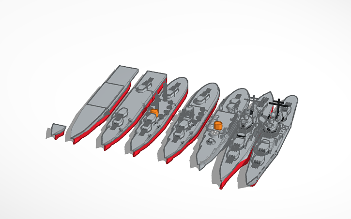 3D design New Mexico Class Full Rebuild (Again) - Tinkercad