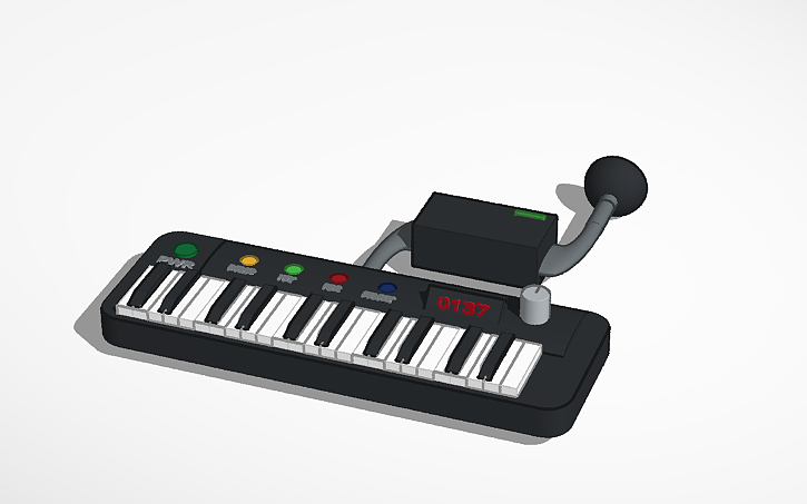 3D design Portable Keyboard - Tinkercad