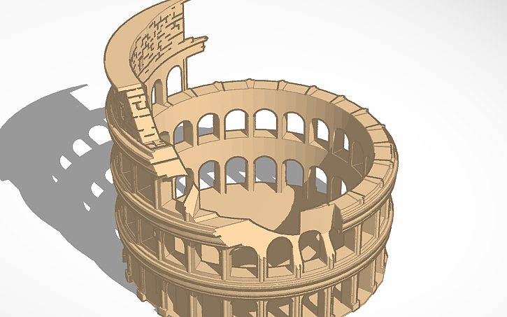 3D design Rome Colosseum - Tinkercad