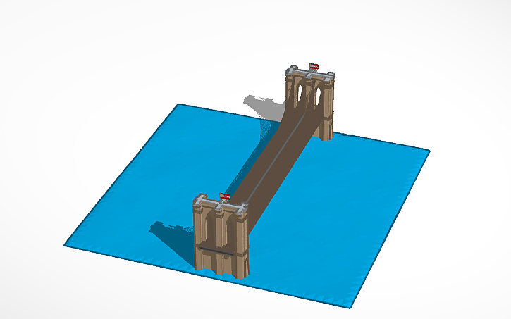 3D design Brooklyn Bridge - Tinkercad