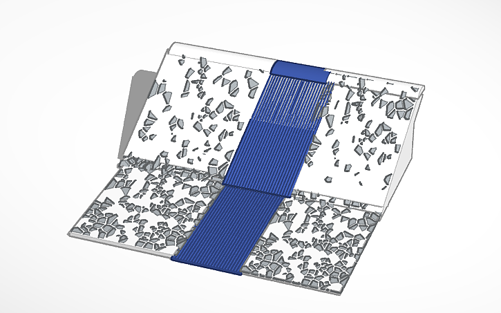 3D design water fall - Tinkercad