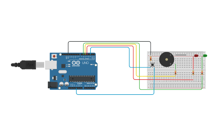 Circuit design Timer with Alarm - Tinkercad