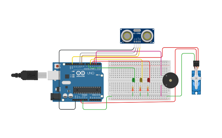 Circuit design auto despenser meow - Tinkercad