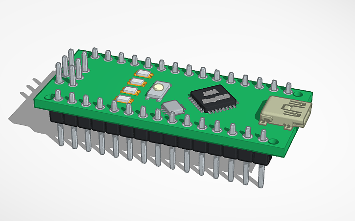 3D design Arduino Nano - Tinkercad