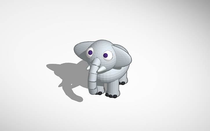 3D design Elephant - Tinkercad