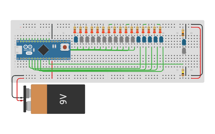 Circuit design Arduino nano propeller clock - Tinkercad