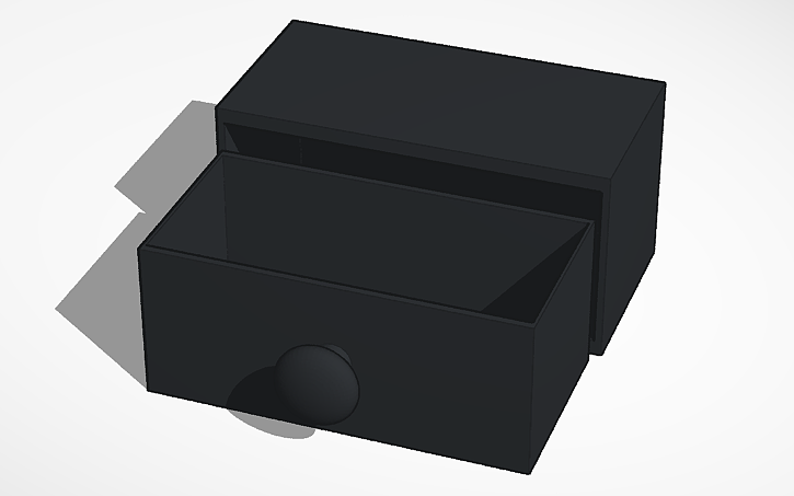 3D design small drawer - Tinkercad