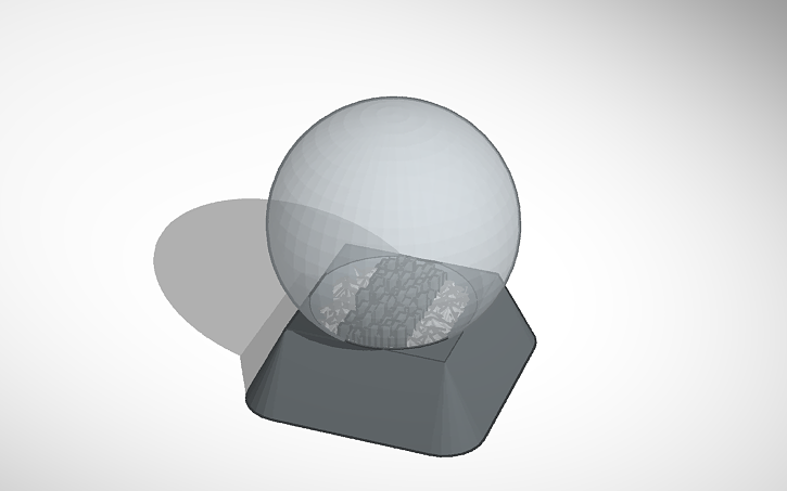 3D design snowglobe - Tinkercad