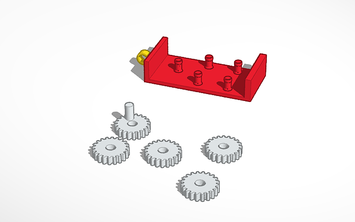 3D design Gear Key Chain - Tinkercad