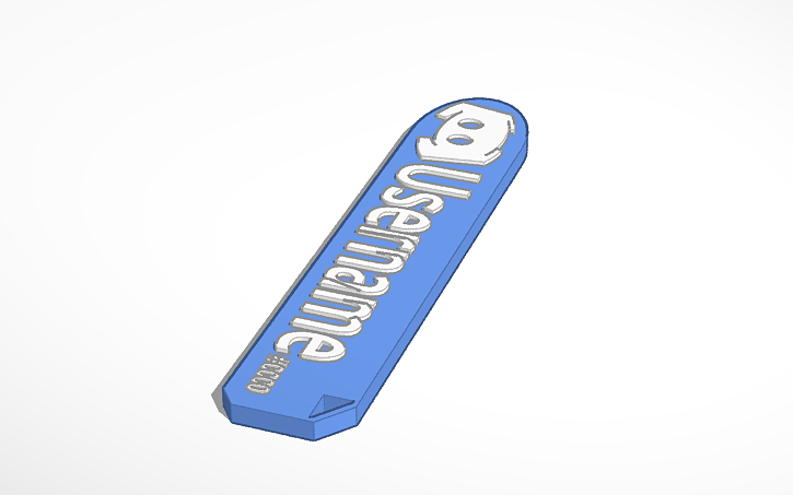 3D design Discord Name Tag template - Tinkercad