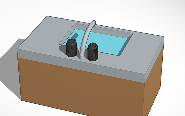 3D design Sink - Tinkercad
