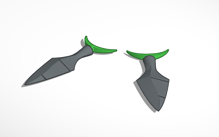 3D design hand daggers - Tinkercad