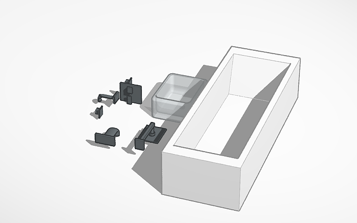 3D design Bathroom Fixtures - Tinkercad