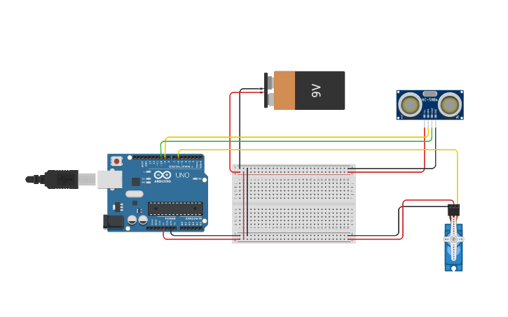 Circuit design sonar - Tinkercad