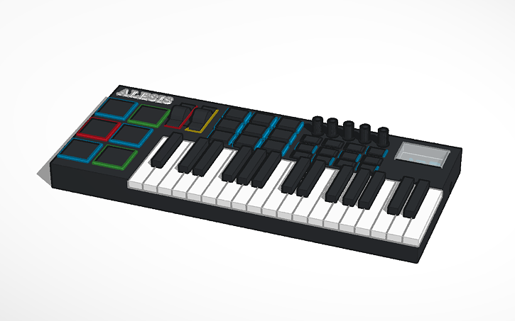 3D design MIDI Keyboard - Tinkercad