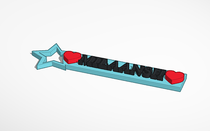 3D design KEYCHAIN - Tinkercad