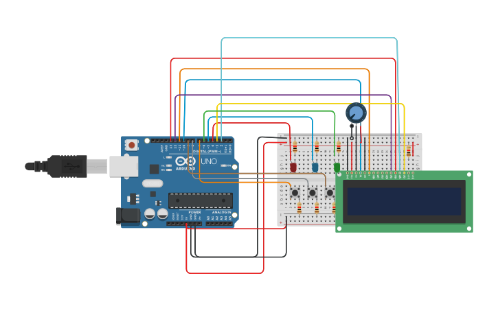 Circuit design Rock Paper Scissors Final Project - Tinkercad