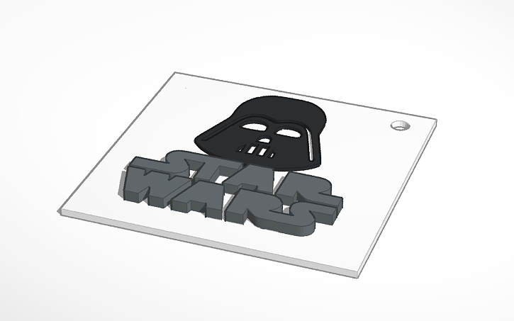3D design Star Wars Darth Vader keychain - Tinkercad