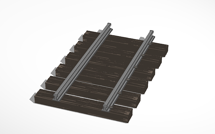3D design train track (1800s) - Tinkercad