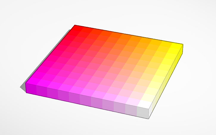 3D design RGB gradient - Tinkercad