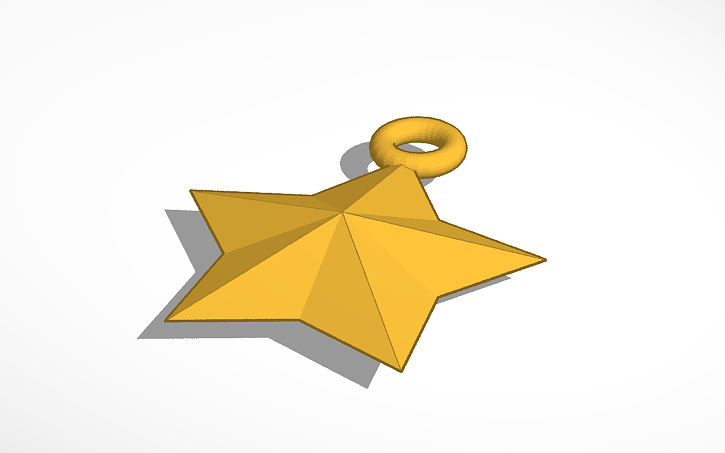 3D design Star Key chain - Tinkercad