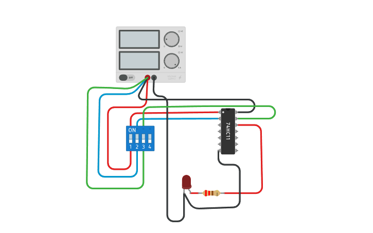 Circuit design Gates - Triple 3 Input AND Gate - Tinkercad