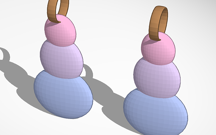 3D design #Round *earrings* - Tinkercad