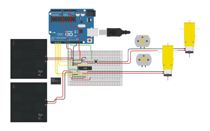 Circuit design Lightweight 2WD Robot Car - Tinkercad