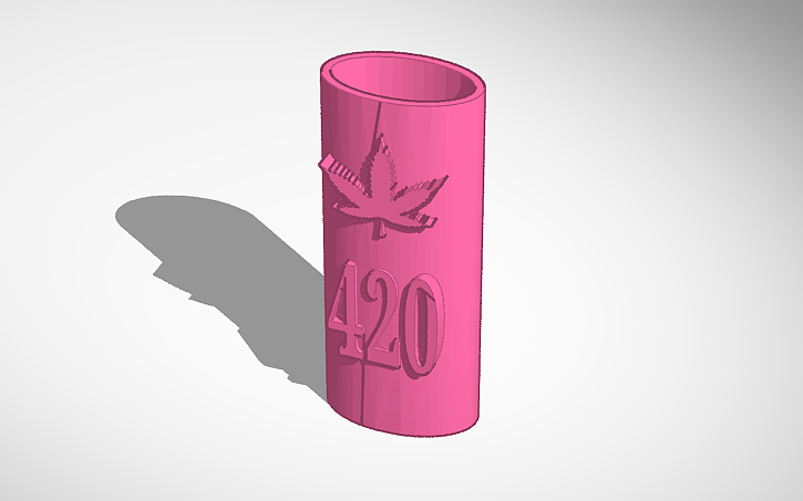 3D design 420 weed lighter case - Tinkercad