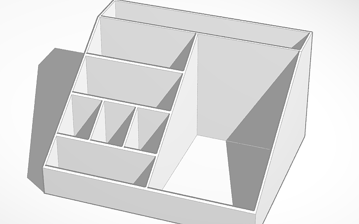 3D design Makeup holder - Tinkercad