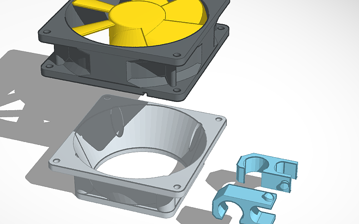 3D design Socket cooling Fan 80mm - Tinkercad