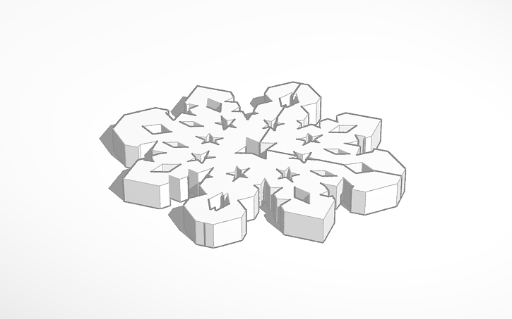 3D design Snowflake - Tinkercad