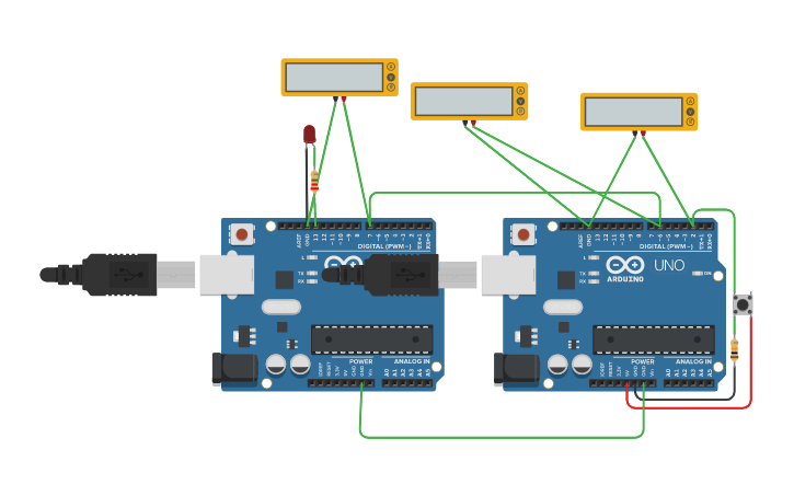 Circuit design Projeto Arduino com 2 circuitos - Tinkercad Circuit design Projeto Arduino com 2 circuitos - Tinkercad