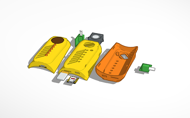 3D design Forearm audio player for teachers - Tinkercad