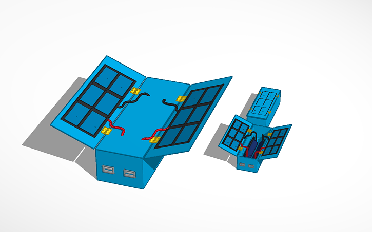 3D design Solar Panel Charger - Tinkercad