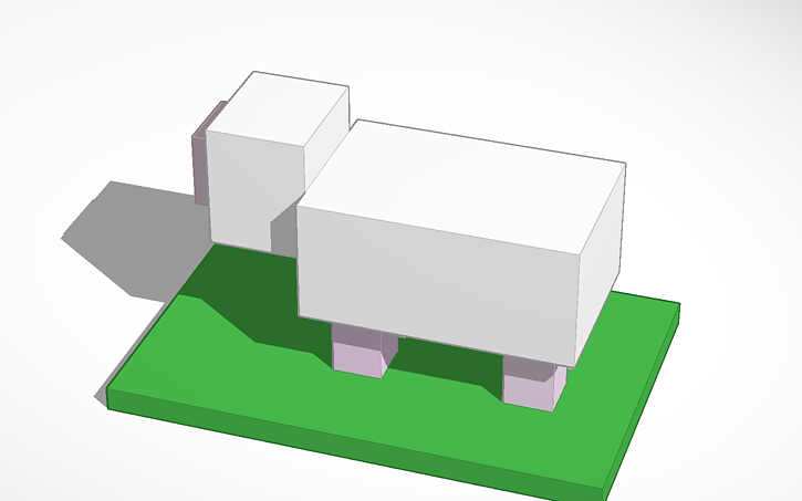 3D design Minecraft Sheep - Tinkercad
