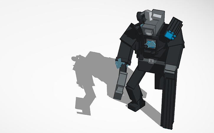 3D design very Broken titan cameraman - Tinkercad