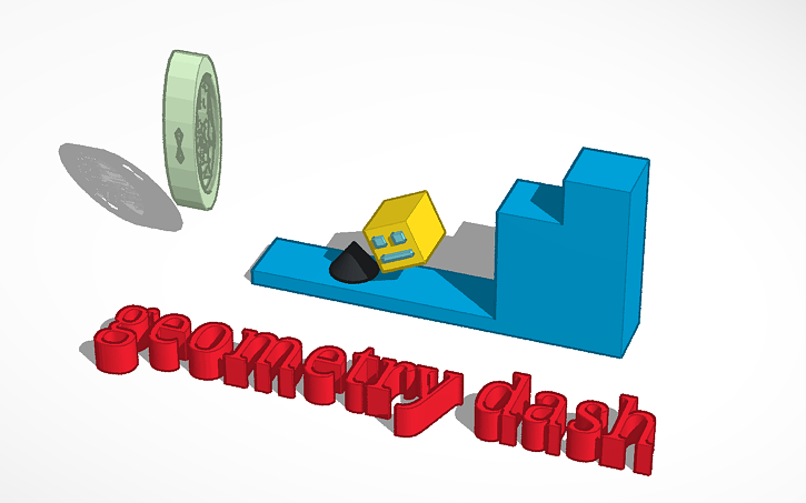 3D design geometry dash - Tinkercad